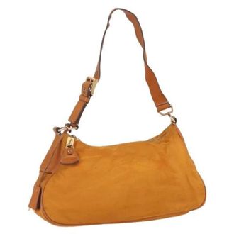 Prada Sac bandouli&egrave;re en nylon Pre-owned - Femme - Pre-owned - Orange - Taille: ONE Size