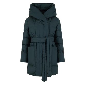 Moorer Femme, Vestes, Bleu, Taille: 40 FR Veste Rembourr&eacute;e avec Capuche
