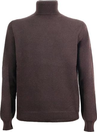 Malo Homme, Pulls, Brun, Taille: L Pull Col Roul&eacute; en Cachemire