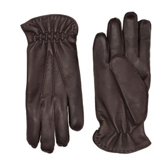 Orciani Braune Lederhandschuhe mit Kaschmirfutter - - Accessories - Herren - Braun - 9 IN