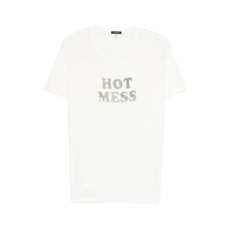 R13 Cotton Crew-Neck T-Shirt - - Tops - Herren - Wei&szlig; - L