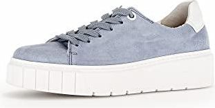 Gabor Baskets basses pour femme, tennis, semelle intérieure amovible, largeur généreuse confortable (H), Azur Weiss 26, 37.5 EU Weit