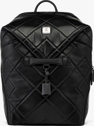 MCM Aren Rucksack aus Leder mit Rautensteppung