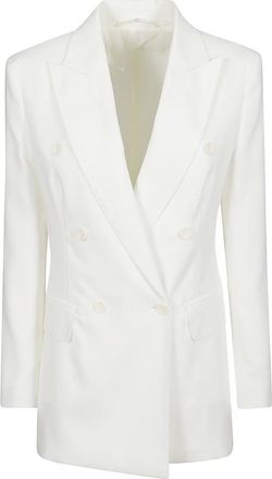 Max Mara Femme, Vestes, Blanc, Taille: 38 FR Pagella Double-breasted Blazer