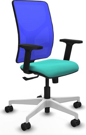 Piqueras y Crespo Moderner B&uuml;rostuhl mit 2D-Armlehnen, h&ouml;henverstellbare Lendenwirbelst&uuml;tze, ausgestattet mit 3 Positionen und Schneideschaum, mit Rollen von 65 mm, Nyl