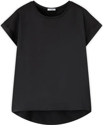 Motivi T-Shirt aus zwei Materialien - - Blouses & Shirts - Damen - Schwarzk - XS