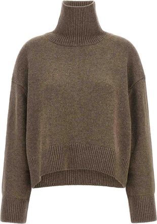 Loulou Studio Pull Col Roul&eacute; - Marron