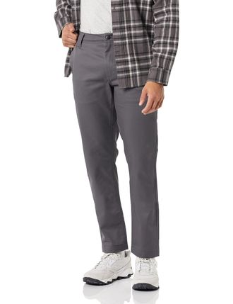 Amazon Essentials Herren Schmutzabweisende Und Knitterfreie Stretch-Arbeitshose In Schlanker Passform, Grau, 30W / 29L