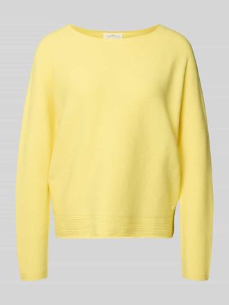 Fynch-Hatton Strickpullover mit Rundhalsausschnitt und Label-Detail