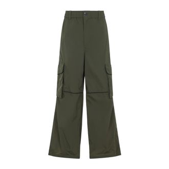 Marni Homme, Pantalons, Vert, Taille: M Pantalon Cargo en Nylon Froiss&eacute;