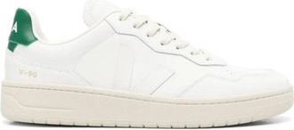 Veja Femme, Chaussures, Blanc, Taille: 37 1/2 EU V-90 O.t. Leather Baskets