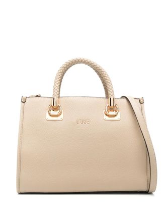 Liu Jo Mittelgro&szlig;e Tote Bag mit geflochtenem Henkel - Nude