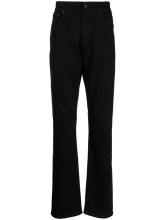 Dunhill pantalon droit à coupe cinq poches - Noir