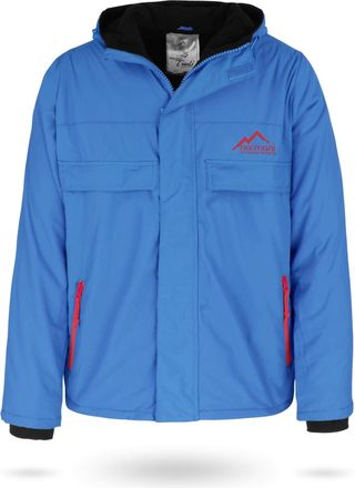 Normani Windbreaker Windjacke Übergangsjacke mit Fleecefutter und winddichtem und wasserabweisendem Taslan-Obermaterial (XS-4XL) Farbe Blau/Rot Größe XL/54