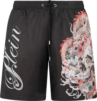Philipp Plein Homme, Maillots de bain, Noir, Taille: S Sukaru Ba Swim Shorts