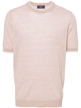 PESERICO t-shirt &agrave; design chin&eacute; - Tons neutres