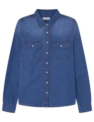 Springfield Damenbluse, 34, Mittelblau, Blau (Azul Medio), 32