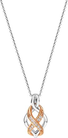 Zeeme Silber Halskette Silber 925 zweifarbig mit Unendlichkeits-Motiv