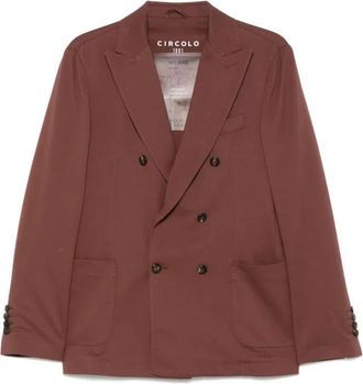 Circolo 1901 Homme, Vestes, Brun, Taille: XL Veste crois&eacute;e en coton