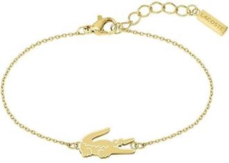 Lacoste Bracelet en Chaîne pour Femme Collection CROCODILE en Or Jaune avec un Charm en forme de Crocodile - 2040047