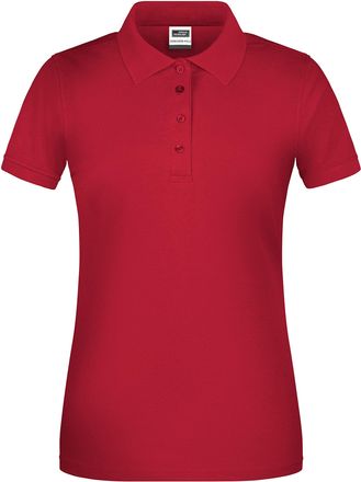 James & Nicholson Damen BIO Workwear Polo - Leicht tailliertes Poloshirt f&uuml;r Beruf & Freizeit | Farbe: red | Gr&ouml;sse: XXL