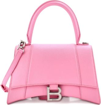 Balenciaga Hourglass Top Handle Bag Leather Small satchel - Rosa