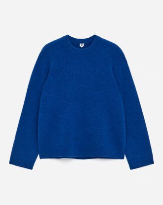 Arket Pullover Aus Alpakawolle Und Wolle -Blau