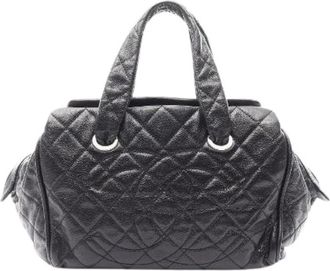 Chanel Sac &agrave; main matelass&eacute; en cuir caviar Pre-owned - Femme - Pre-owned - Noir - Taille: ONE Size