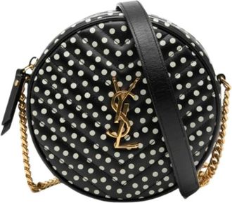Saint Laurent Sac bandouli&egrave;re matelass&eacute; &agrave; pois pr&eacute;-appartenant - Femme - Pre-owned - Noir - Taille: ONE Size