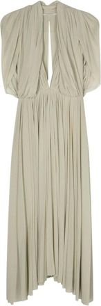 Philosophy di Lorenzo Serafini Femme, Robes, Beige, Taille: 36 FR Robe Maxi en Tulle Stretch