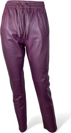 Oakwood Femme, Pantalons, Violet, Taille: 40 FR Gift Leather Jogpants