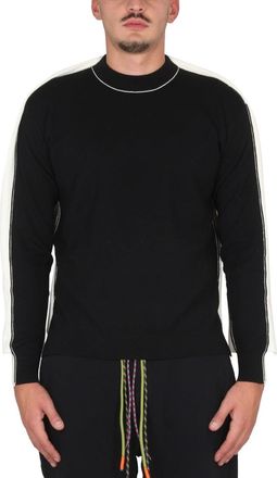 AMBUSH Wool Viscose Blend Choker Sweater - Black