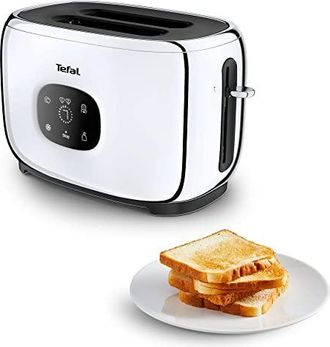 T-fal TT883D Majestuo Doppelschlitz-Toaster | Touchscreen-Display | 2 personalisierbare Shortcuts | 1050 Watt | Anhebevorrichtung | Auftau- und Aufw&auml;rmfunkt