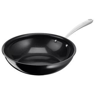 Lagostina Desideria, Wok Anti-adh&eacute;sif 28 cm avec rev&ecirc;tement en titane anti-rayures, cuisson rapide et uniforme, technologie Thermo-Signal, convient &agrave; tous les &eacute;