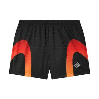 Casablanca Short de bain &agrave; panneaux d&eacute;grad&eacute;s monogramm&eacute;s - Homme - Maillots de bain - Noir - Taille: L