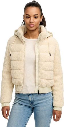 Tazzio Winterjacke F804 mit Kapuze, im Bomber-Style & komplett Teddy-Look