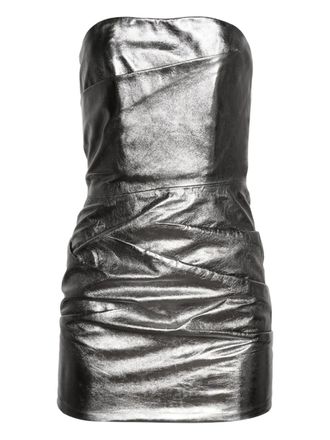 The Attico Mirror Minikleid - Silber