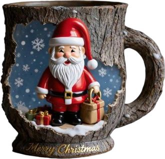 Generic Weihnachten Tassen - Rinde Riss Festliche Trinkbecher,Weihnachtsbaum Design Tee-Emok,f&uuml;r Reise Home Schule Tisch Zentrum St&uuml;cke Einweihungsparty Party