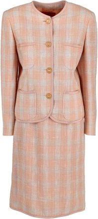 Emanuel Ungaro costume à carreaux - Rose