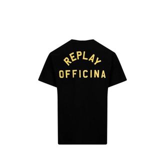 Replay T-shirt imprim&eacute;s poitrine et dos en coton
