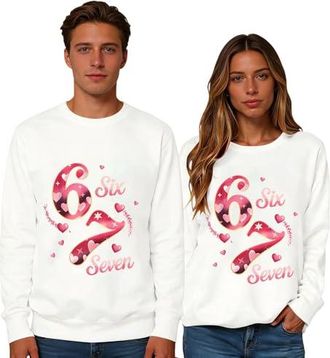 Generic Sweatshirt Femme Couple Sans Capuchon Sweat &agrave; Capuche Dr&ocirc;le Impression 3D Pull Festif Tailles Tailles T-shirt &agrave; Manches Longues Oversize Manches Longu