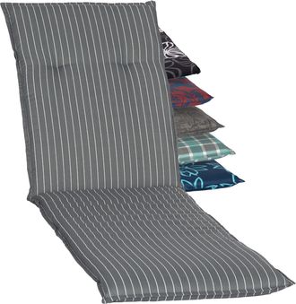 Beo Auflage Gartenliege UV-best&auml;ndig Barcelona | Made in EU nach &Ouml;ko-Tex Standard | Atmungsaktive Sonnenliege Auflage mit Nadelstreifen