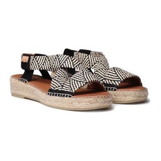 Toni Pons Toni Pons Femme Eliana Sandale Plate, Noir/Noir, 42 EU