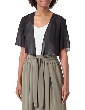 Vila Vila Visoia Boléro à Manches 2/4 Blouse, Noir, 42 Femmes