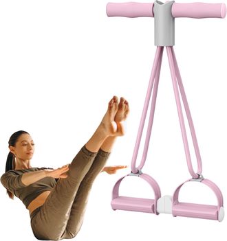 Generico Kn&ouml;chelriemen, elastische B&auml;nder, Trainingsger&auml;t mit 4 R&ouml;hren f&uuml;r Taille, Beine, Arme, Bauch, Abnehmen, Fitness, Stretching zu Hause