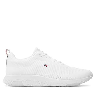 Tommy Hilfiger Sneakers Tommy Hilfiger Corporate Knit Rib Runner FM0FM02838 Wei&szlig;