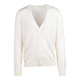 Gran Sasso Homme, Pulls, Blanc, Taille: 3XL Gilet en V avec Boutons
