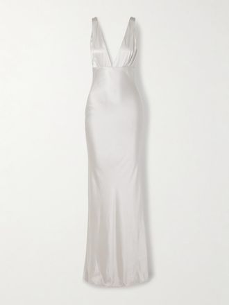 Nili Lotan Bionca Robe Aus Seiden-charmeuse - Wei&szlig;