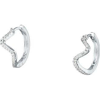Cleor Boucles doreilles en argent 925/1000 et zircon