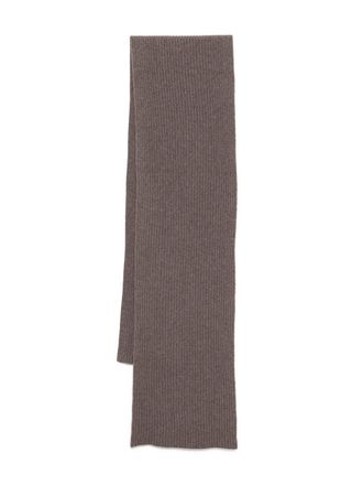 N.Peal &eacute;charpe en maille c&ocirc;tel&eacute;e - Marron